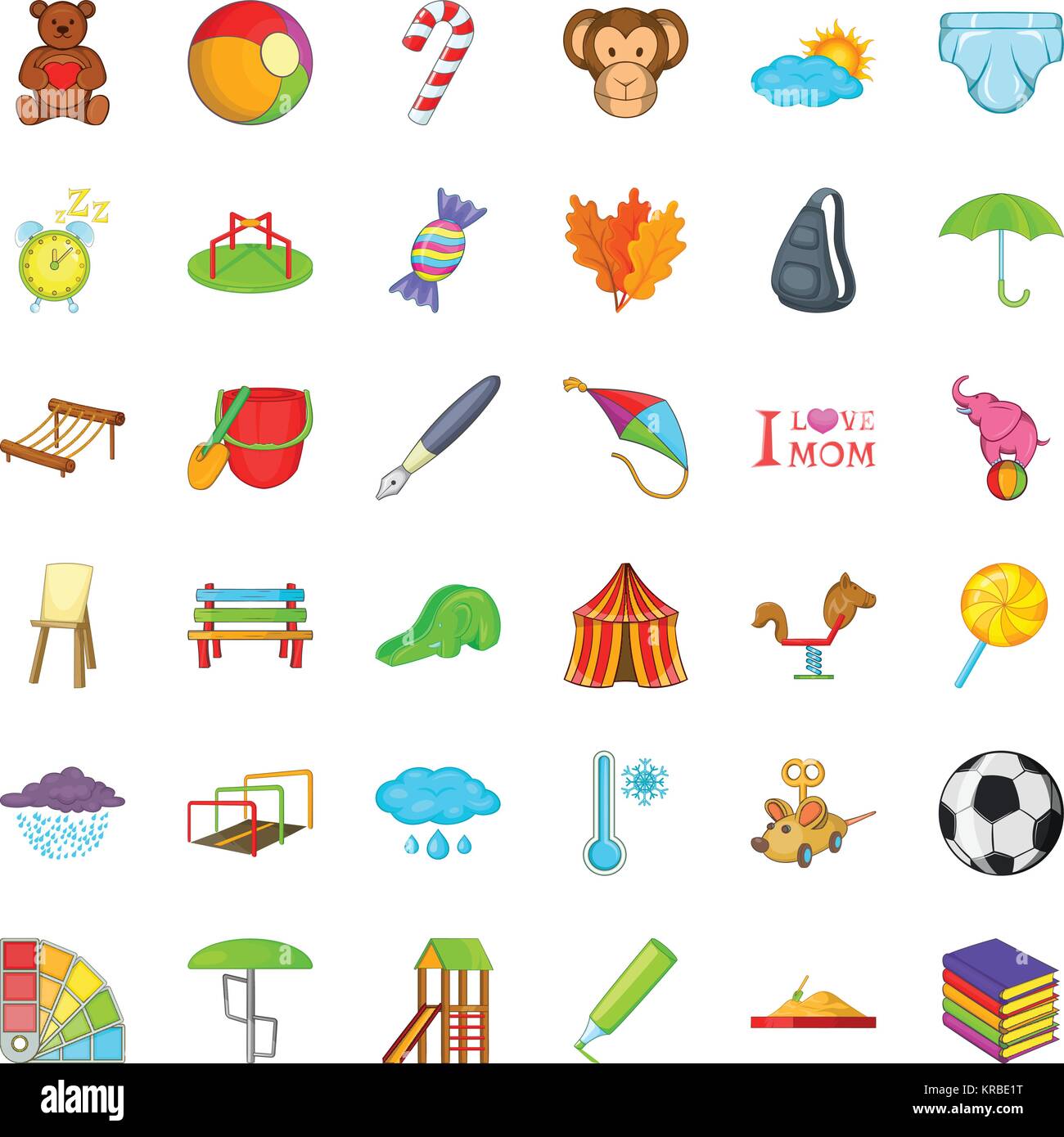 Fun thing icons set, cartoon style Stock Vector Image & Art - Alamy