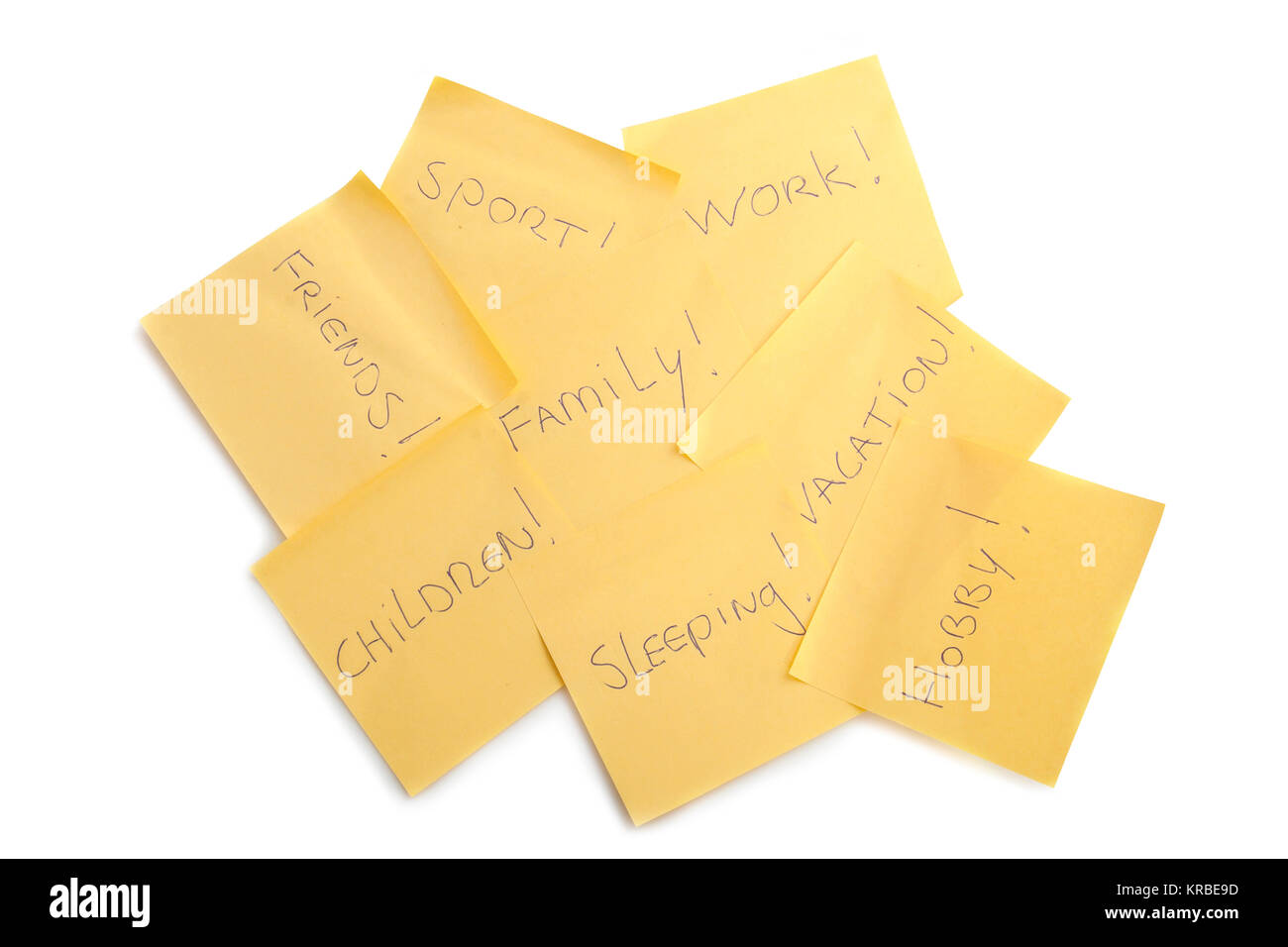 Sticky notes with reminders what to do Stock Photo - Alamy