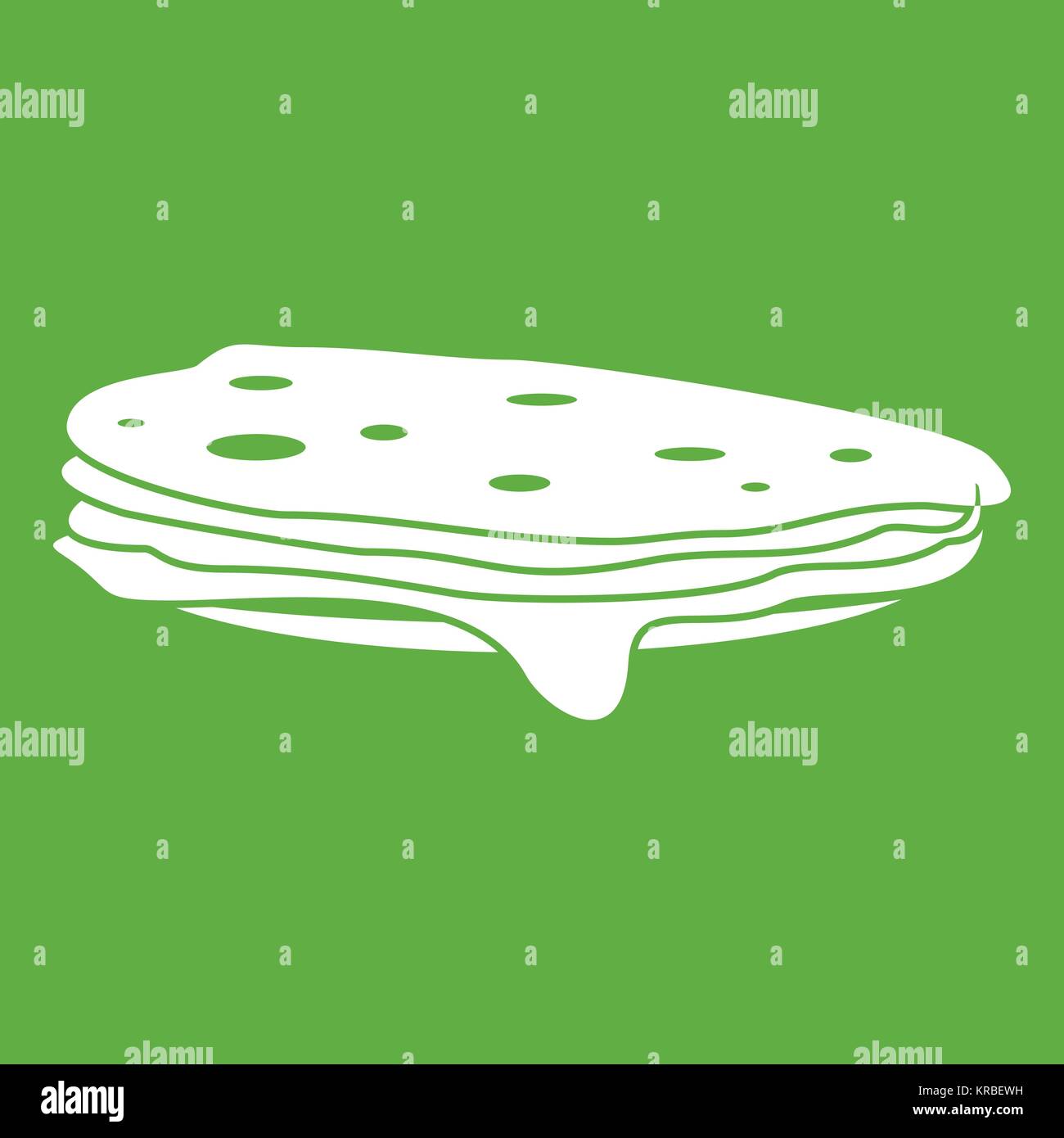 Stack of pancakes icon green Stock Vector Image & Art - Alamy
