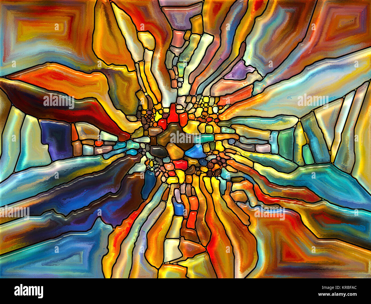 Evolving Stained Glass Stock Photo - Alamy