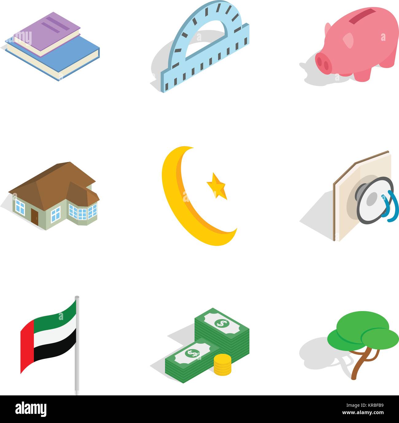 Capital icons set, isometric style Stock Vector Image & Art - Alamy