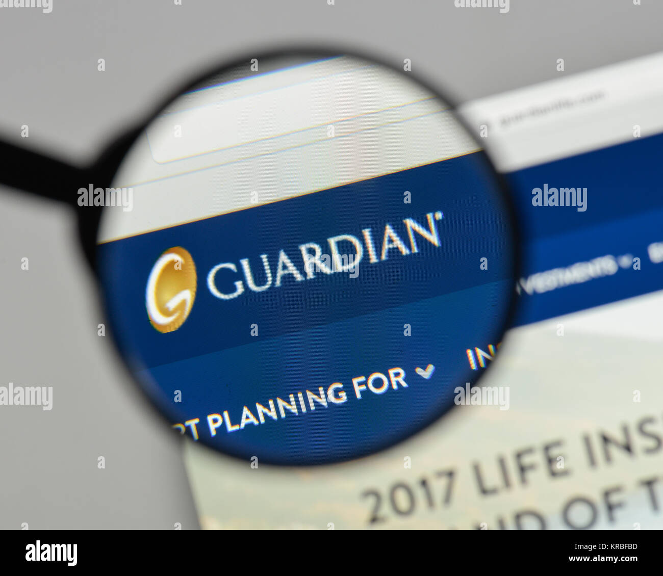 Milan, Italy - August 10, 2017: Guardian Life Ins. Co. of America logo ...