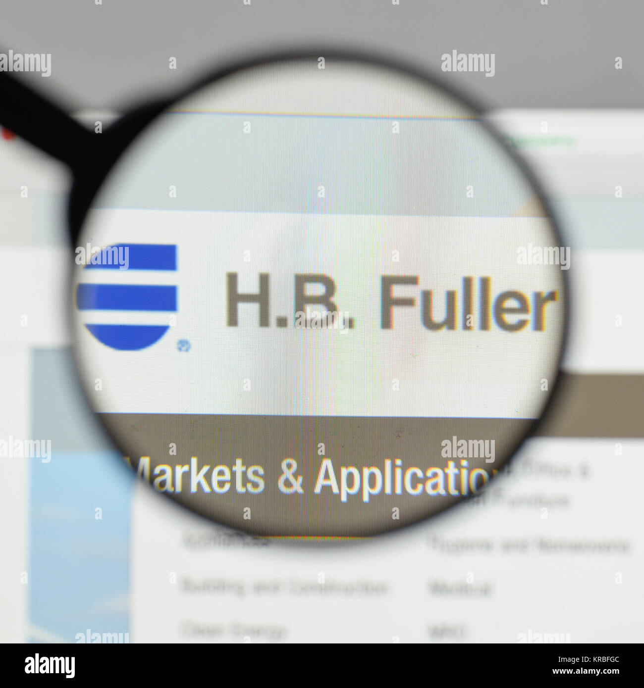 Milan, Italy - August 10, 2017: H.B. Fuller logo on the website ...