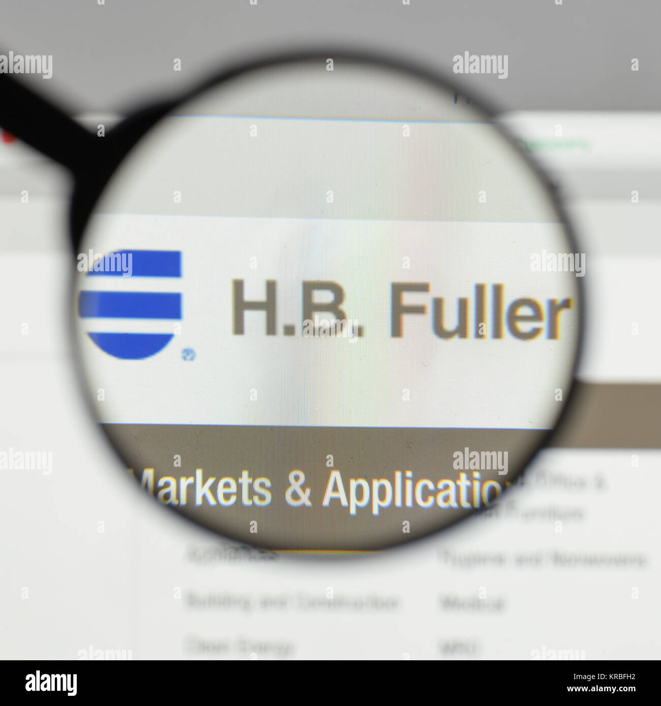 Milan, Italy - August 10, 2017: H.B. Fuller logo on the website ...