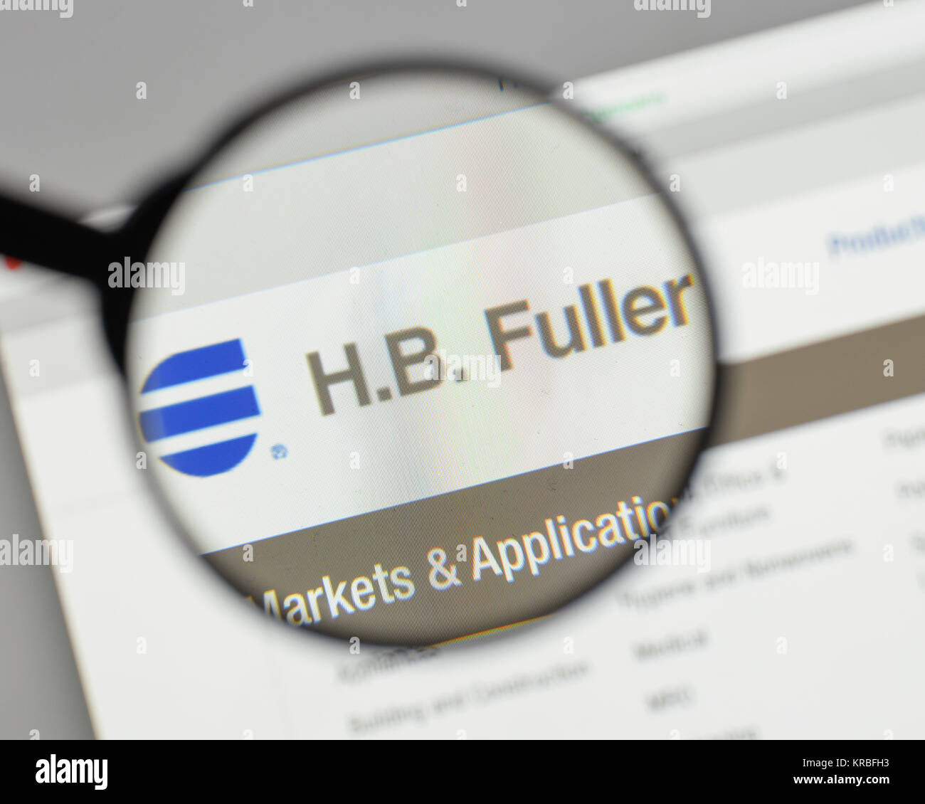 Milan, Italy - August 10, 2017: H.B. Fuller logo on the website ...