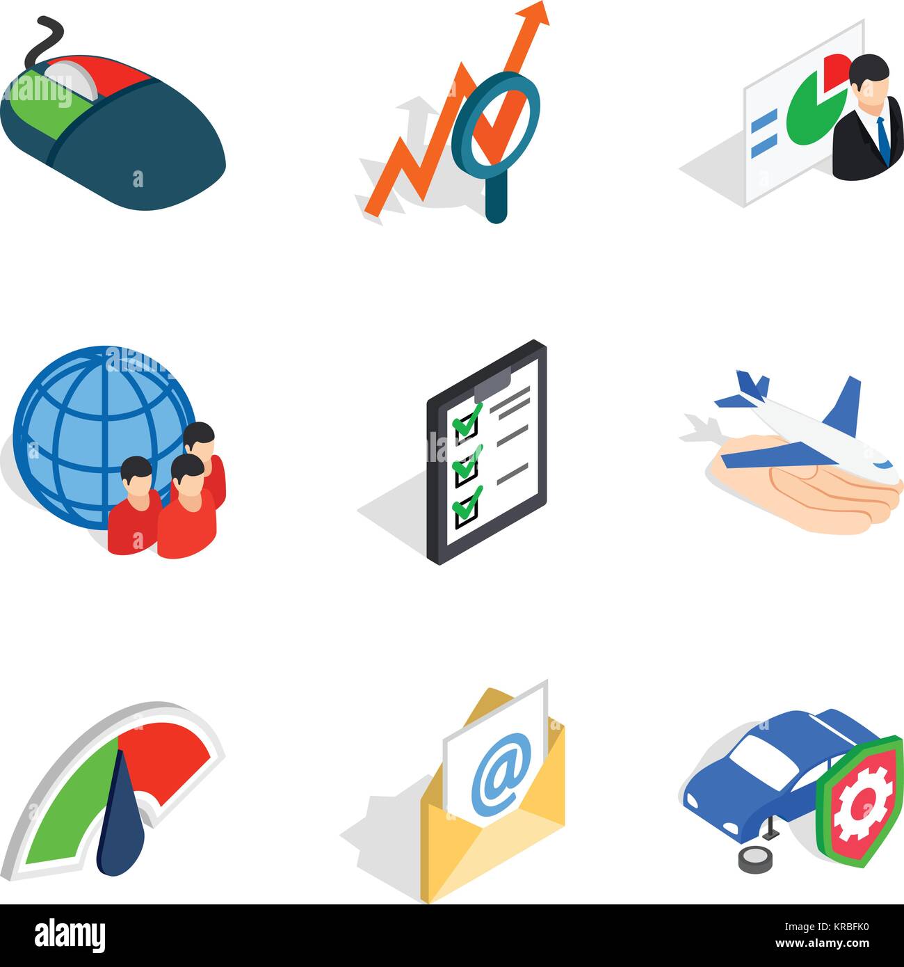 Successful career icons set, isometric style Stock Vector Image & Art ...