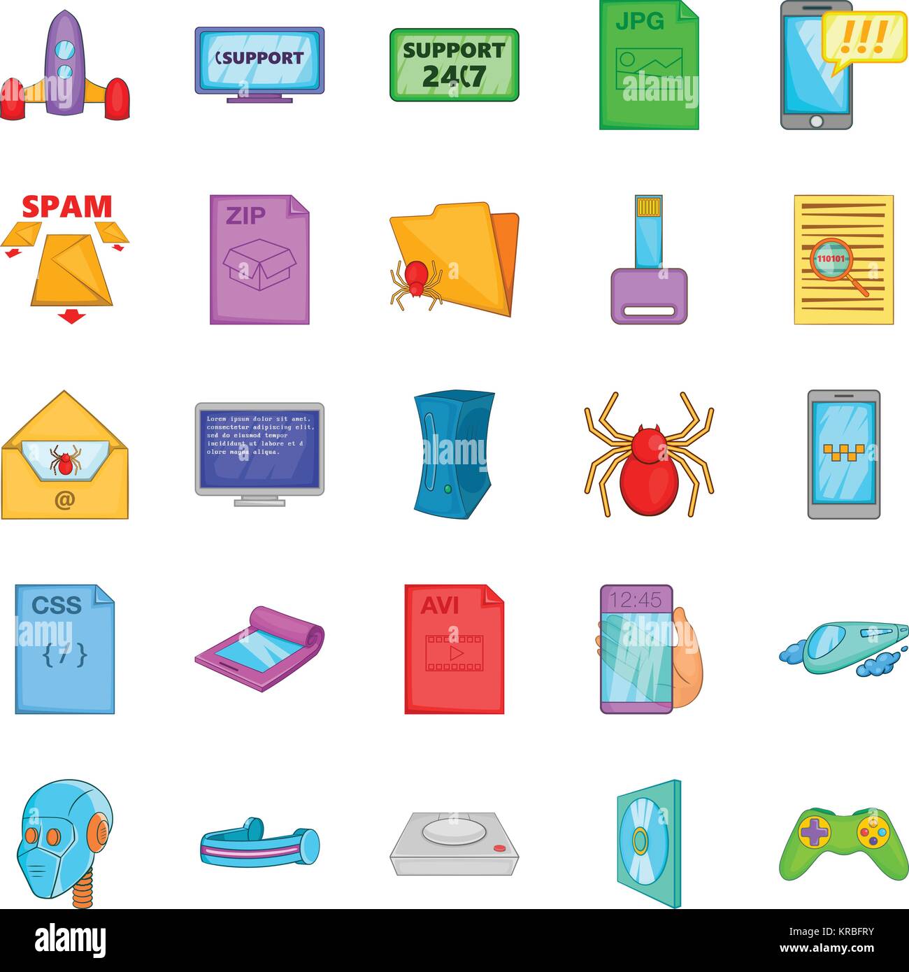 Spyware icons set, cartoon style Stock Vector Image & Art - Alamy
