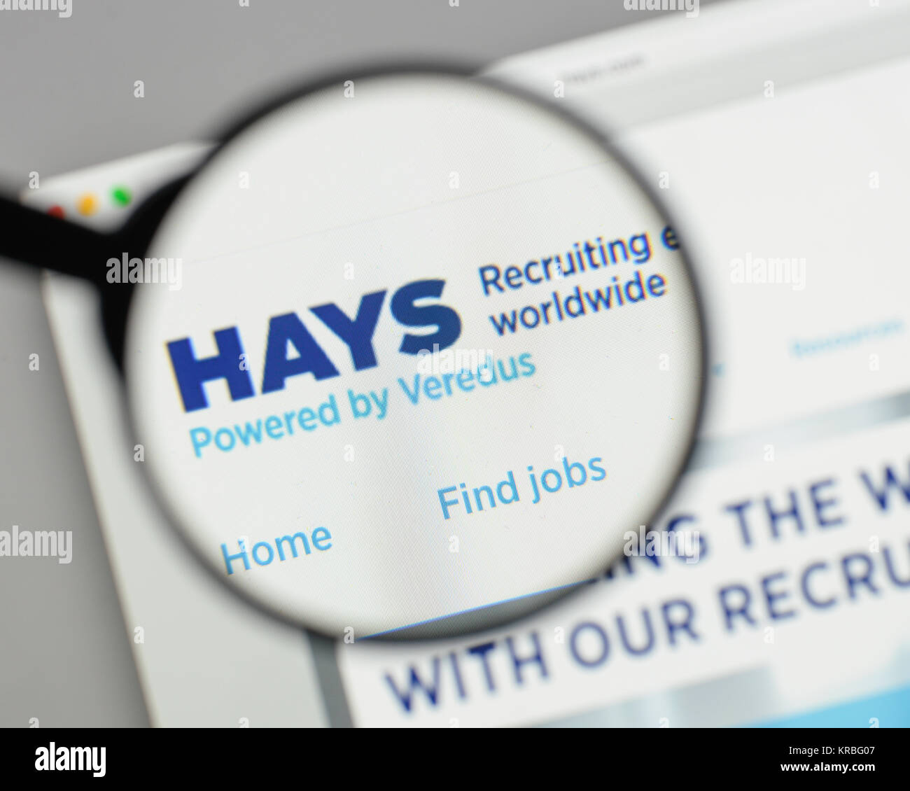 Milan, Italy - August 10, 2017: HAYS logo on the website homepage Stock ...