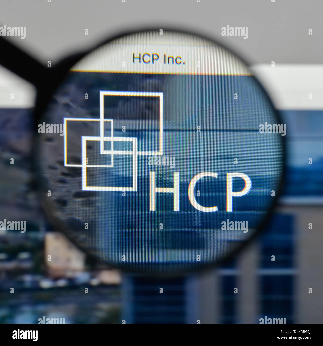 Milan, Italy - August 10, 2017: HCP logo on the website homepage Stock ...