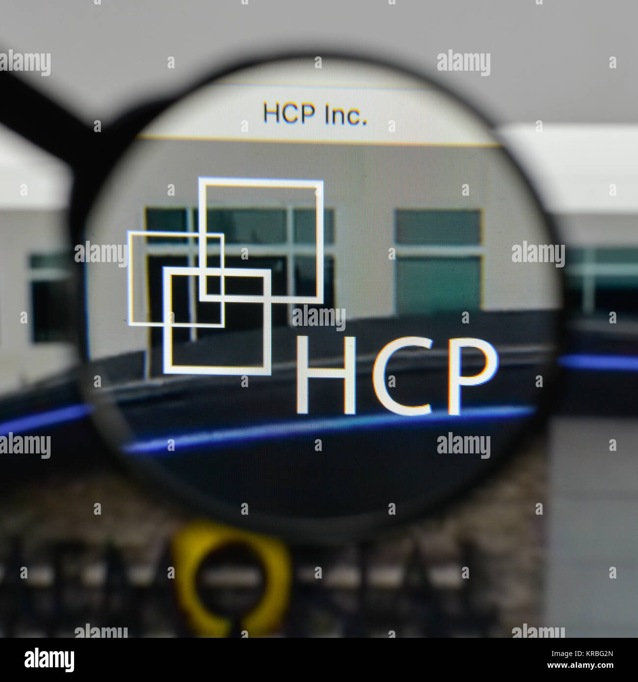 Milan, Italy - August 10, 2017: HCP logo on the website homepage Stock ...
