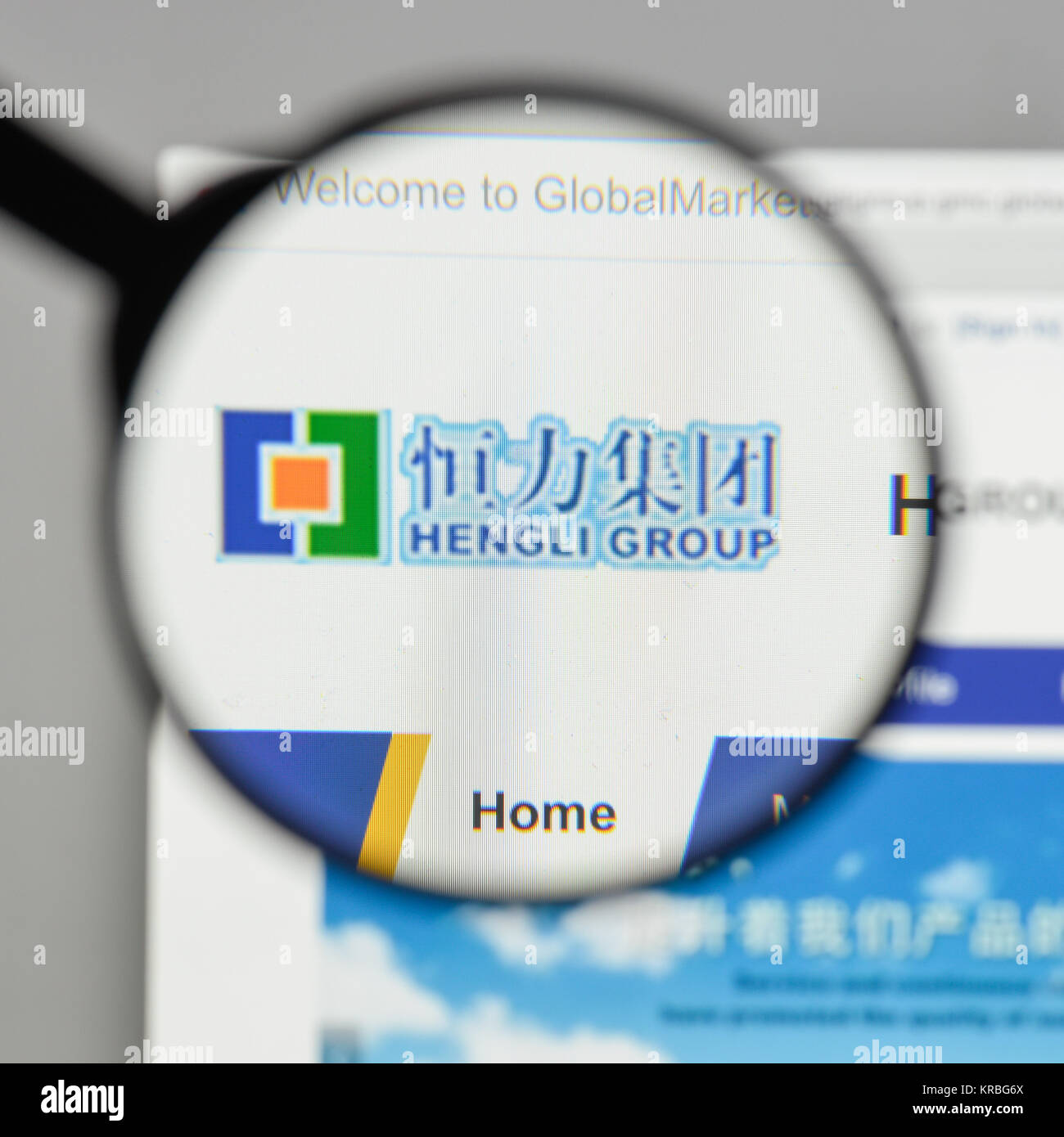 Milan, Italy - August 10, 2017: Hengli Group logo on the website ...
