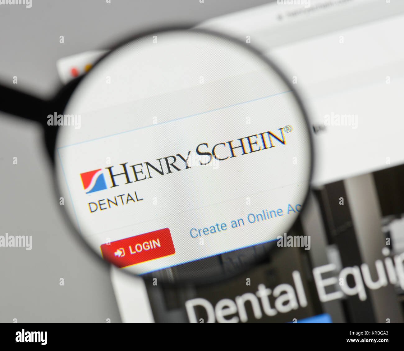 Milan, Italy - August 10, 2017: Henry Schein logo on the website ...
