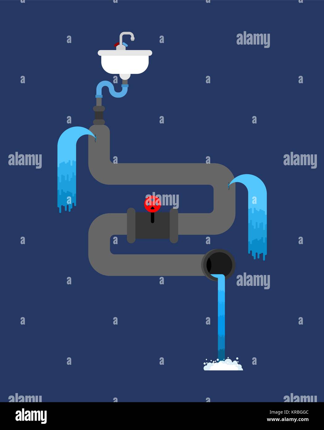 Sewer pipe interior Stock Vector Images - Alamy