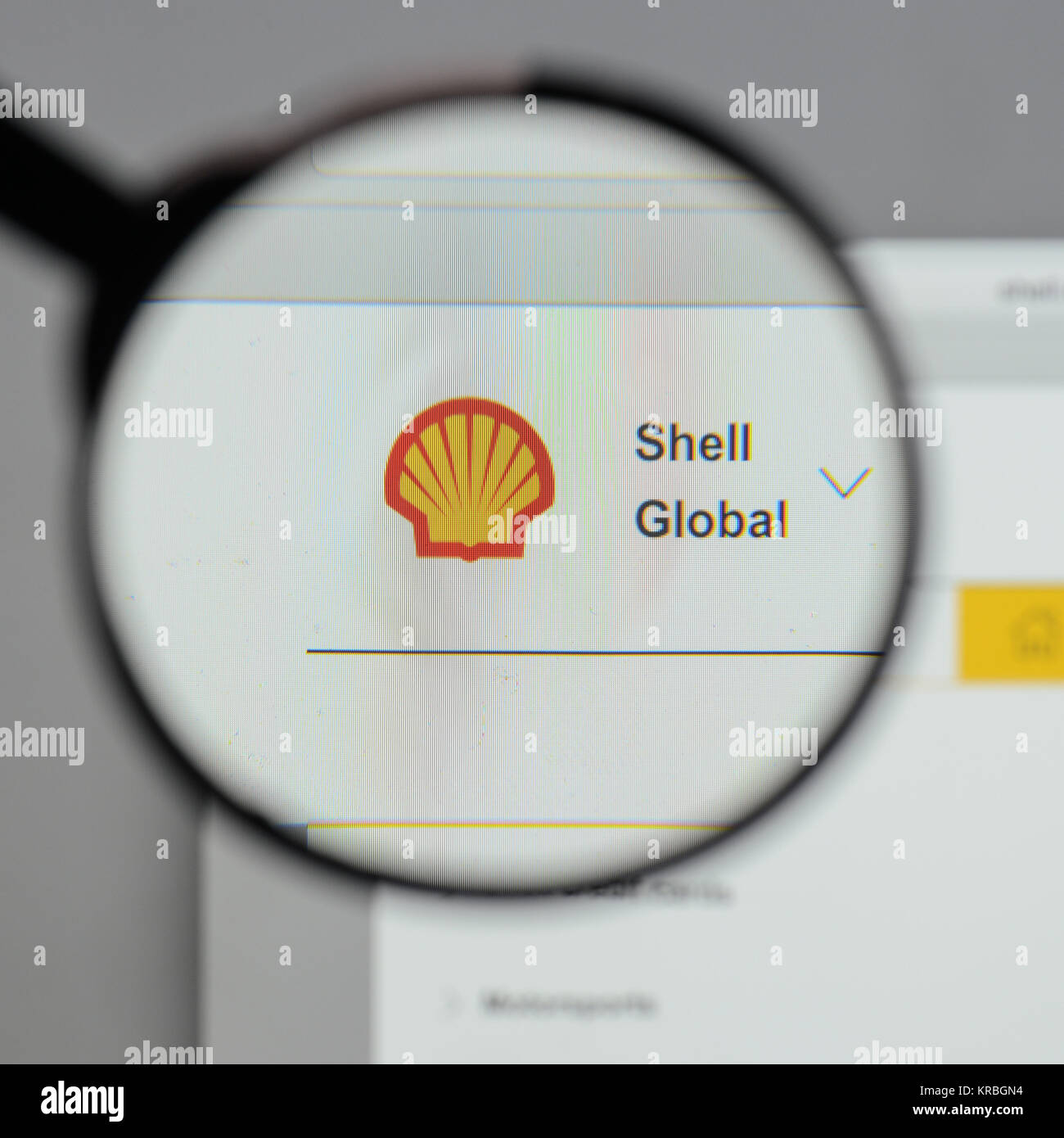 Milan, Italy - August 10, 2017: Shell BG Group logo on the website ...