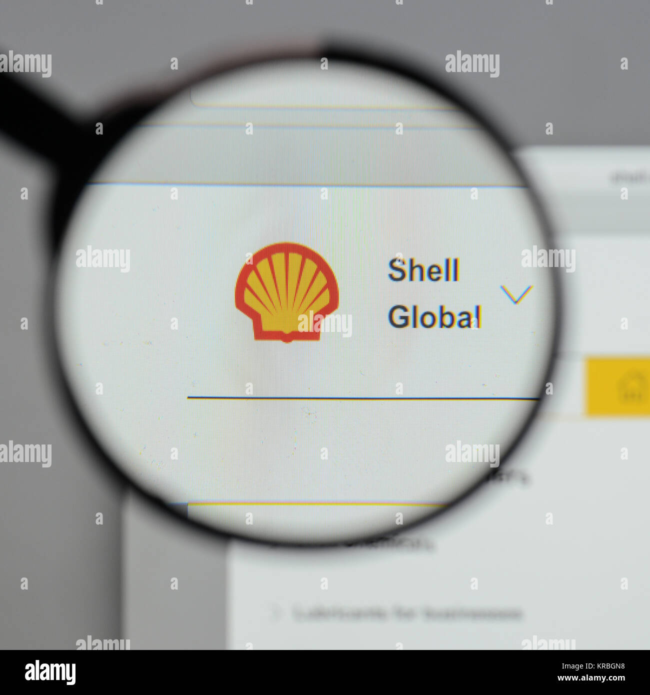 Milan, Italy - August 10, 2017: Shell BG Group logo on the website ...