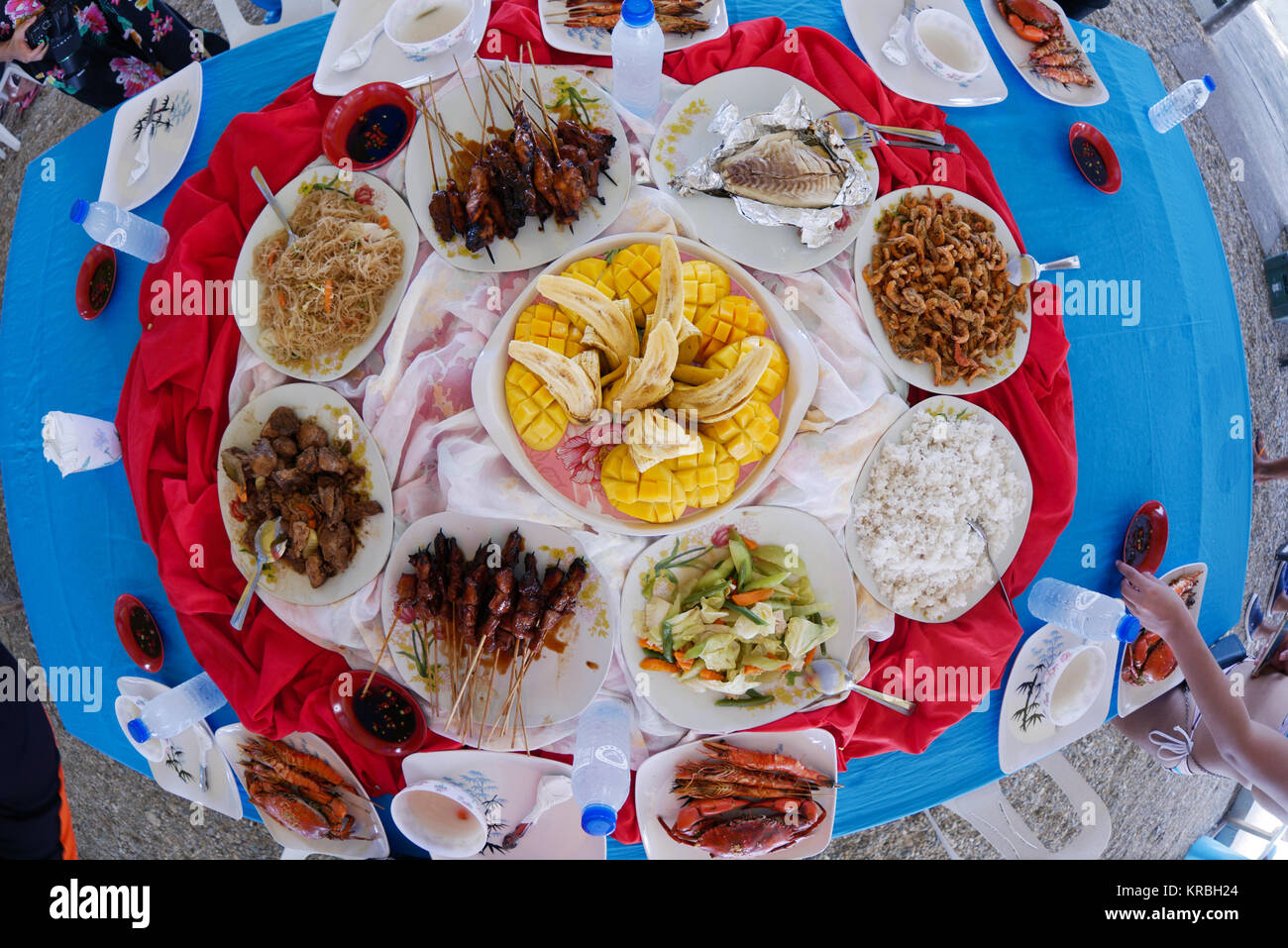 Traditional Party food in Philippines Stock Photo - Alamy