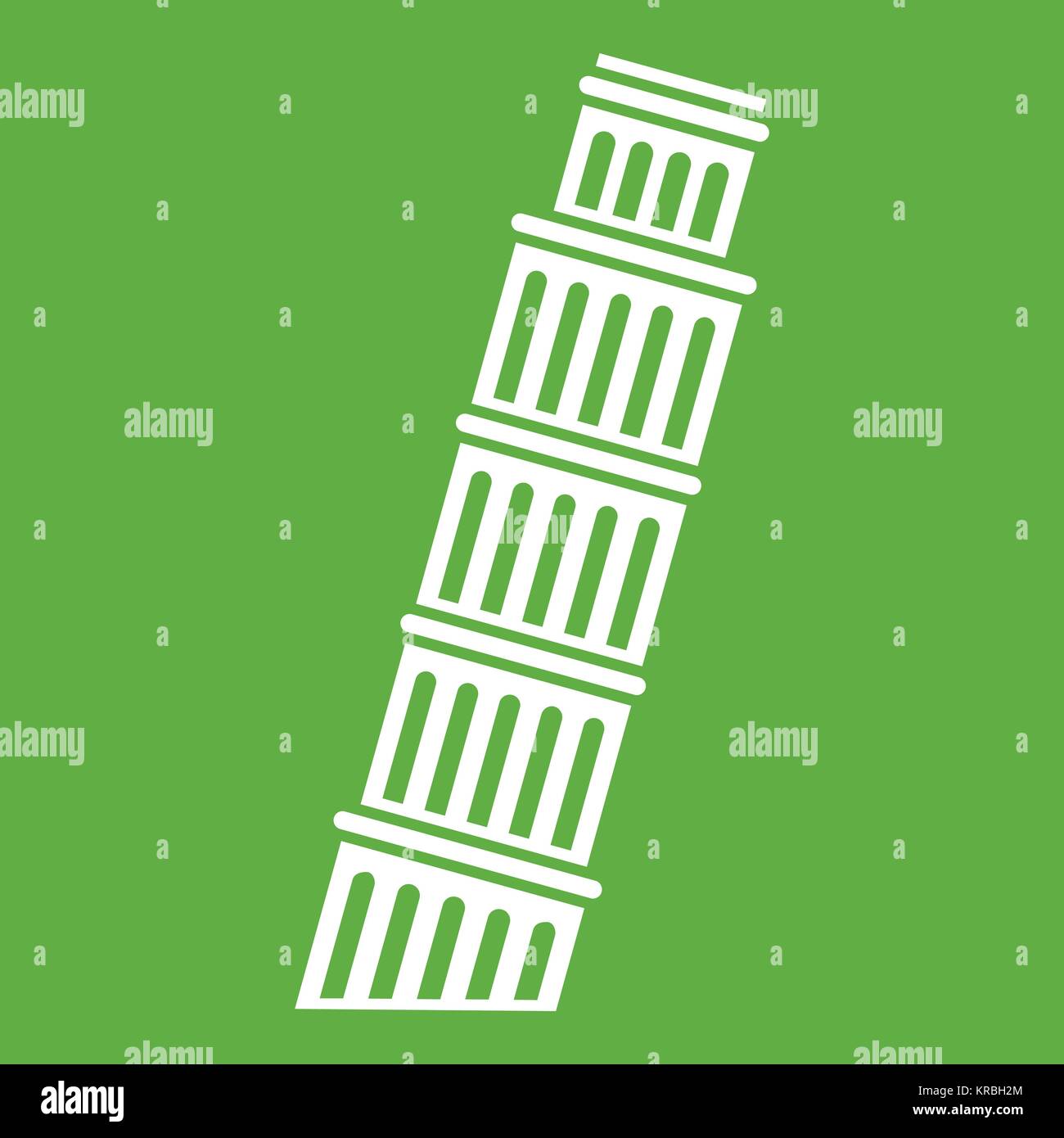 Tower of pisa icon green Stock Vector Image & Art - Alamy