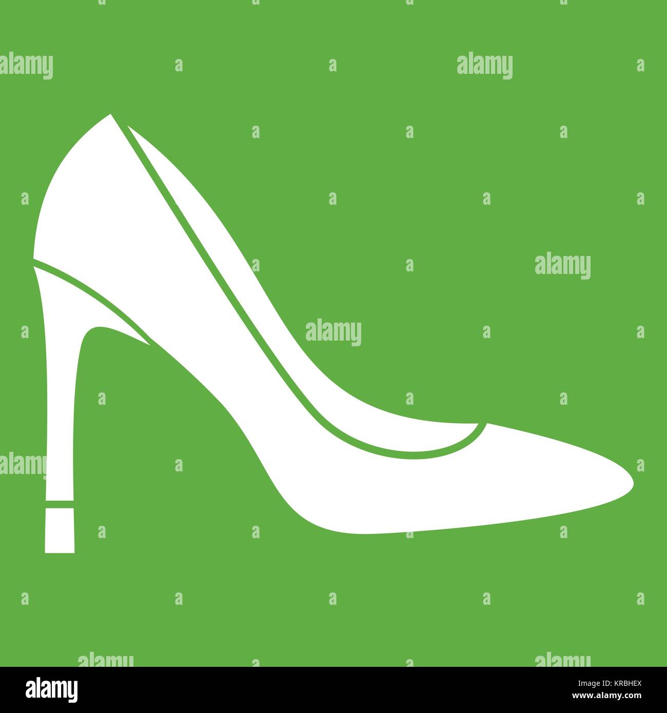 High heel shoe icon green Stock Vector Image & Art - Alamy