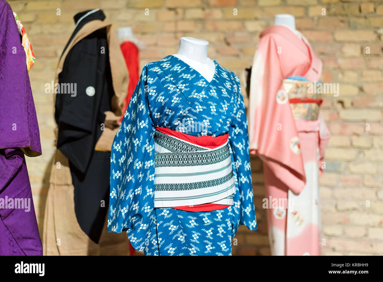 Traditional Japanese Samurai dress. Kimono costumes for man and woman ...