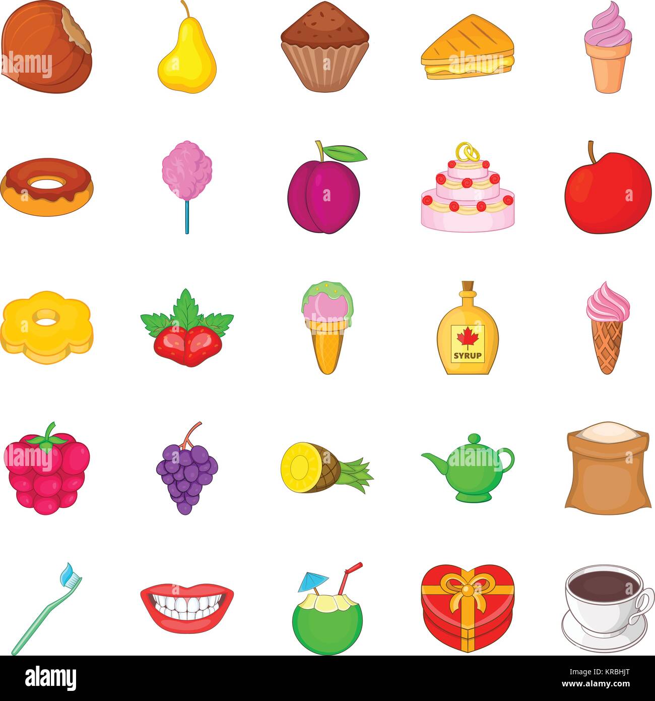 Best cook icons set, cartoon style Stock Vector Image & Art - Alamy