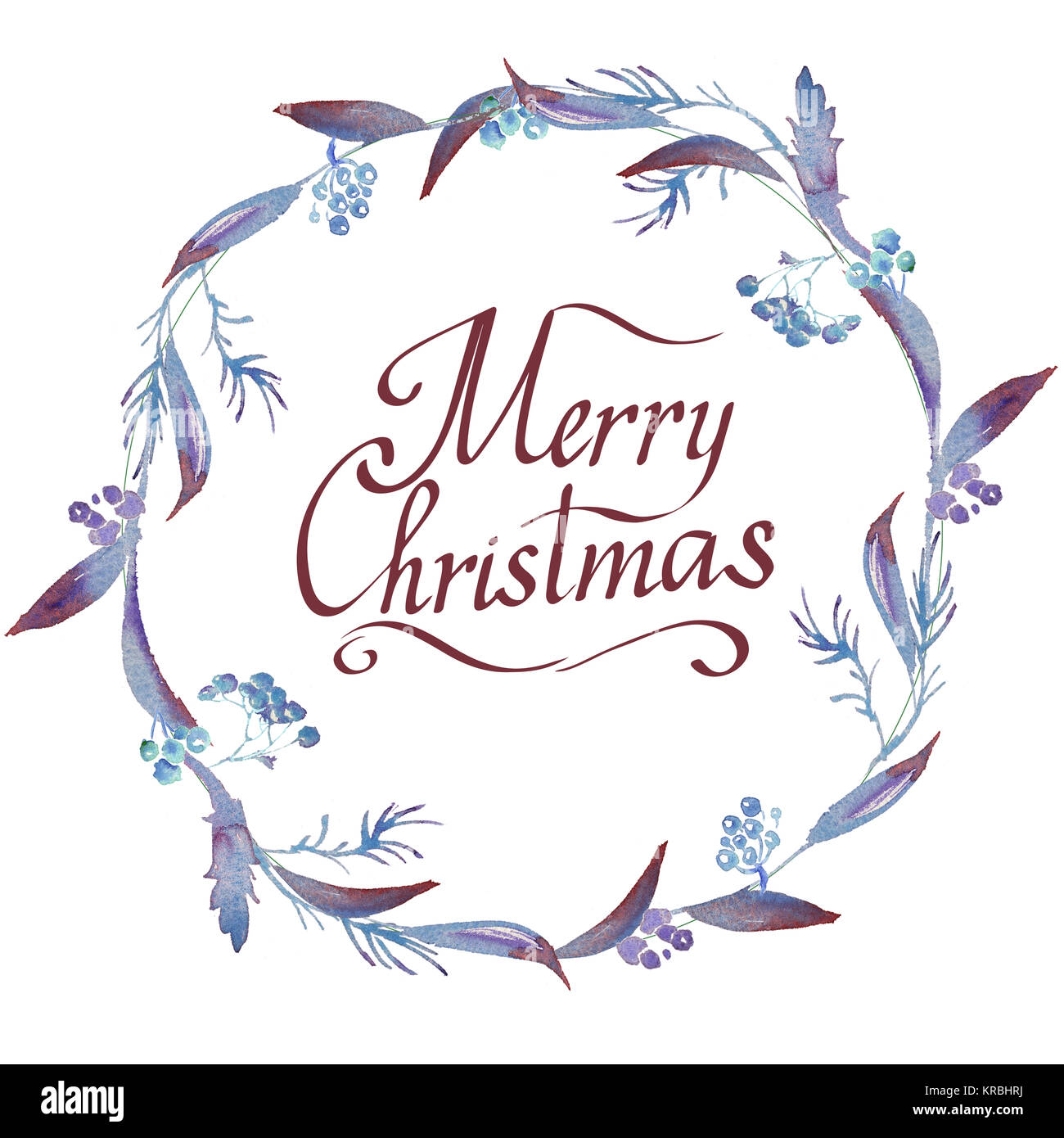 Christmas card red rowan Cut Out Stock Images & Pictures - Alamy