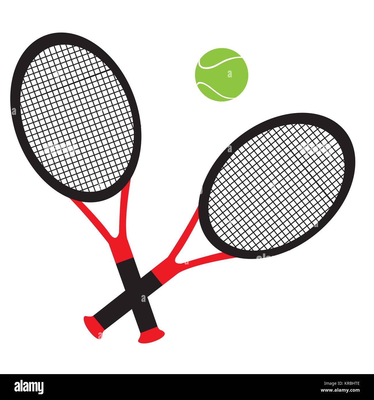 Tennis rackets and tennis ball Stock Vector Image & Art - Alamy
