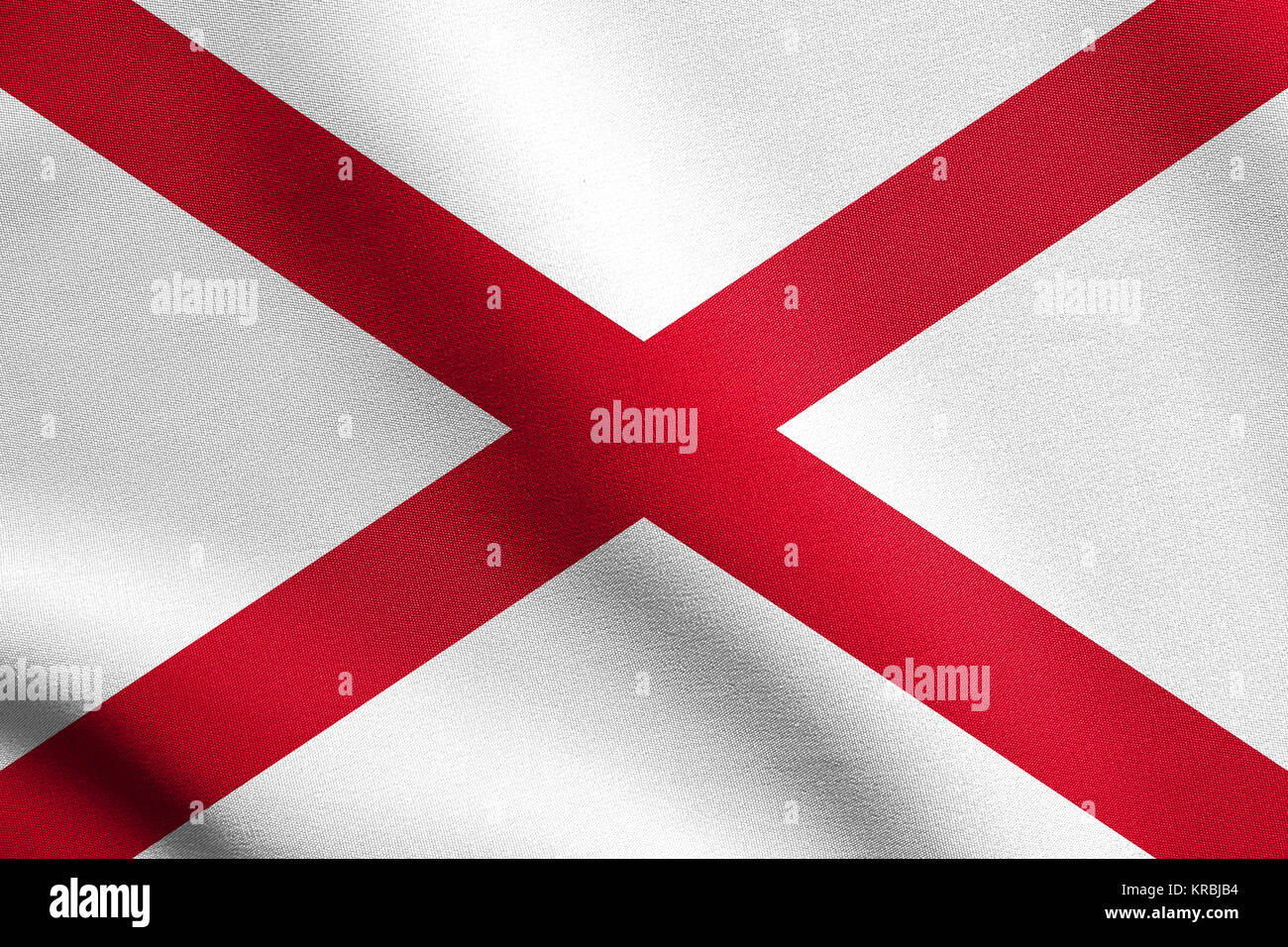 Flag of Alabama waving with fabric texture Stock Photo - Alamy