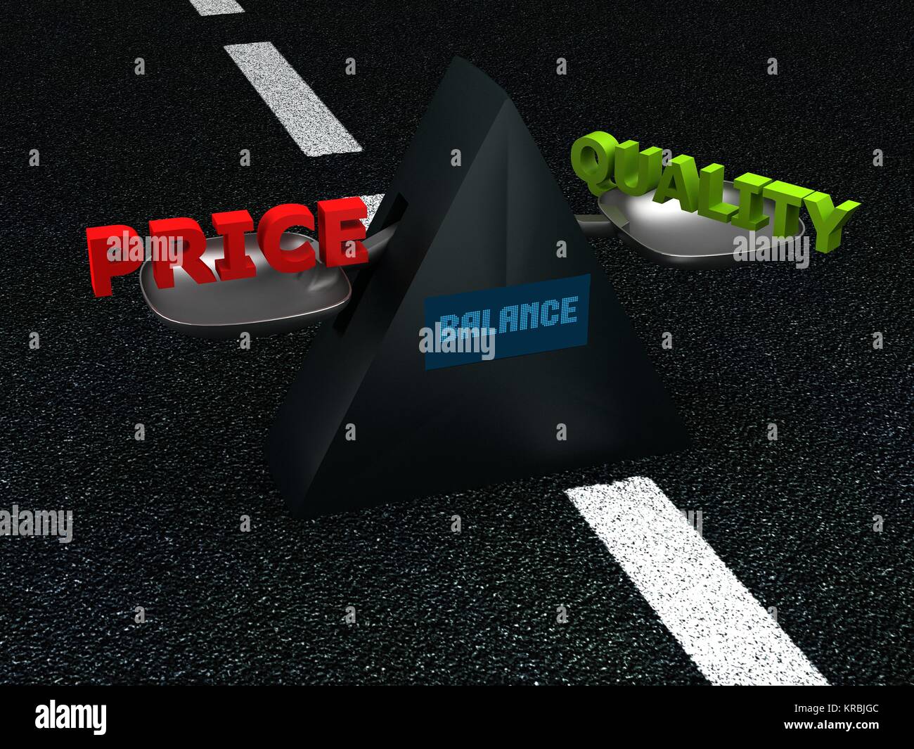 Balance - price-quality Stock Photo - Alamy