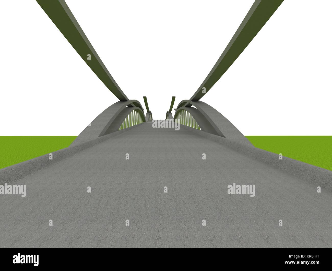 Bridge - Computer Art Series - 3D Images Stock Photo - Alamy