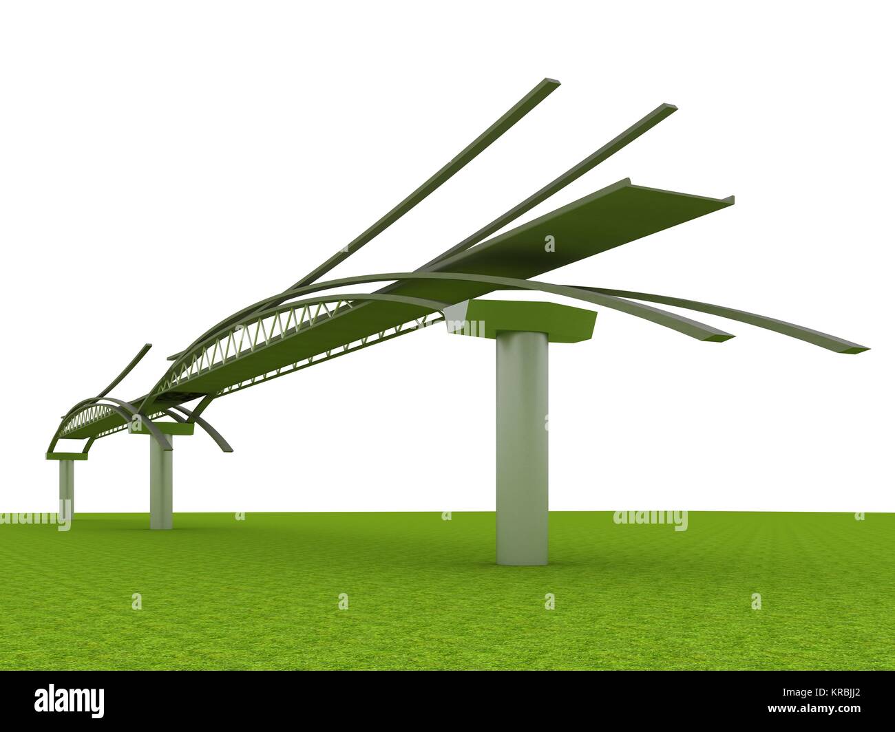 Bridge - Computer Art Series - 3D Images Stock Photo - Alamy