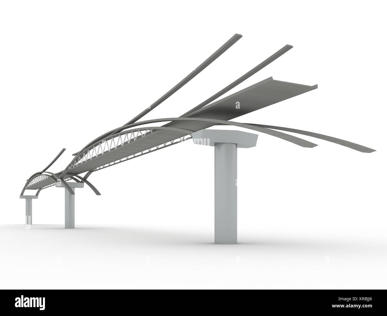 Bridge - Computer Art Series - 3D Images Stock Photo - Alamy