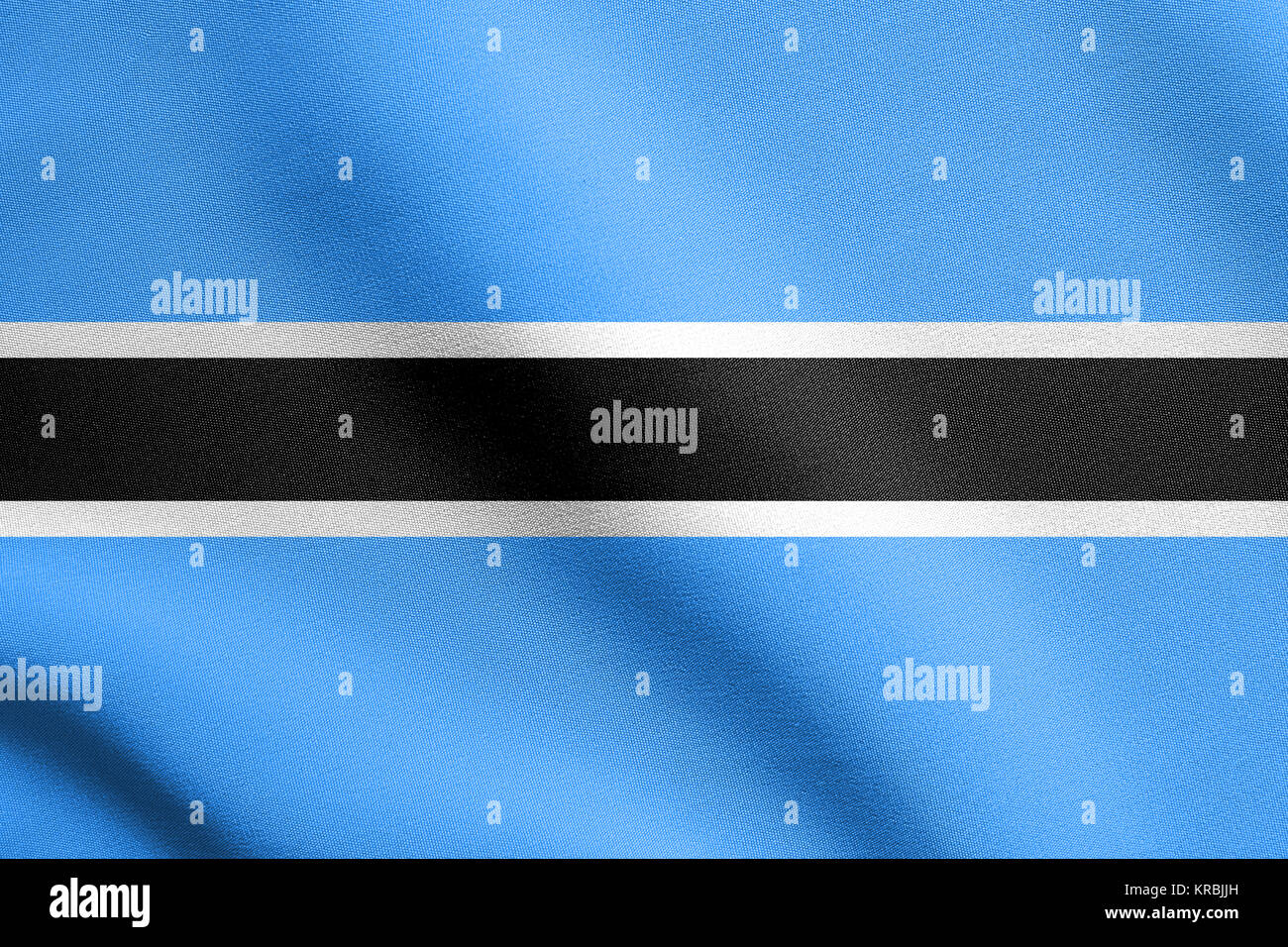 Flag of Botswana waving with fabric texture Stock Photo - Alamy