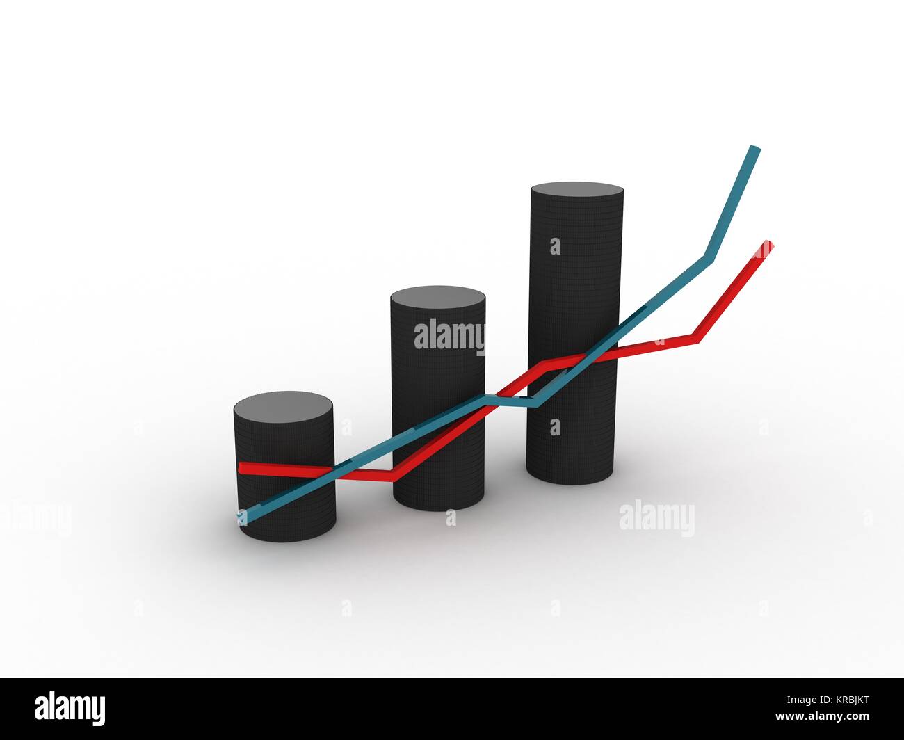 Coin Chart - Computer Art 3D Series Stock Photo - Alamy