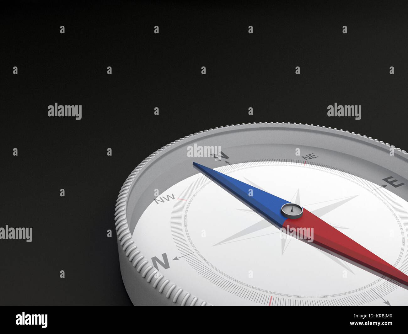 Compass on dark background - 3d Object Series Stock Photo - Alamy