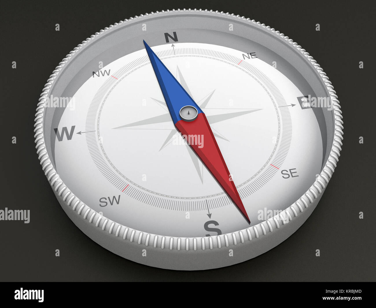 Compass on dark background - 3d Object Series Stock Photo - Alamy