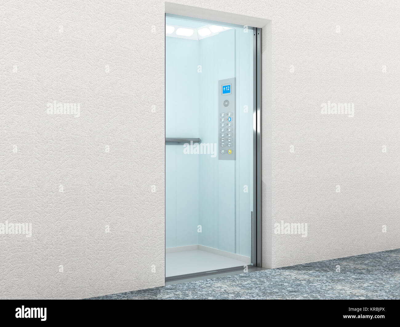 Elevator Interior . Computer Art 3D Series Stock Photo - Alamy