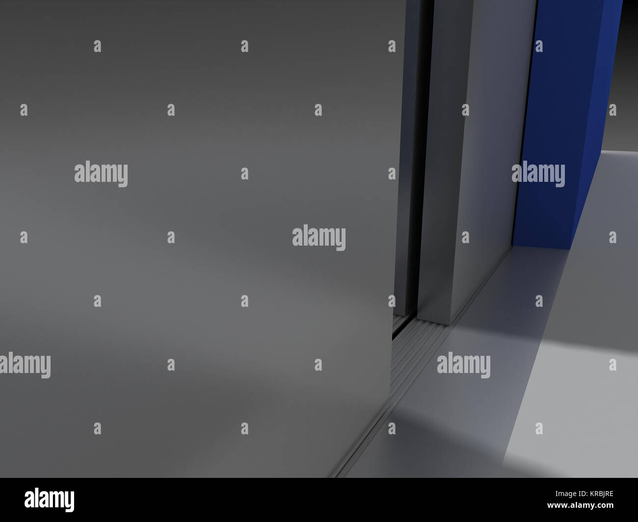 Illustration of Blue and gray Elevator Interior Stock Photo - Alamy