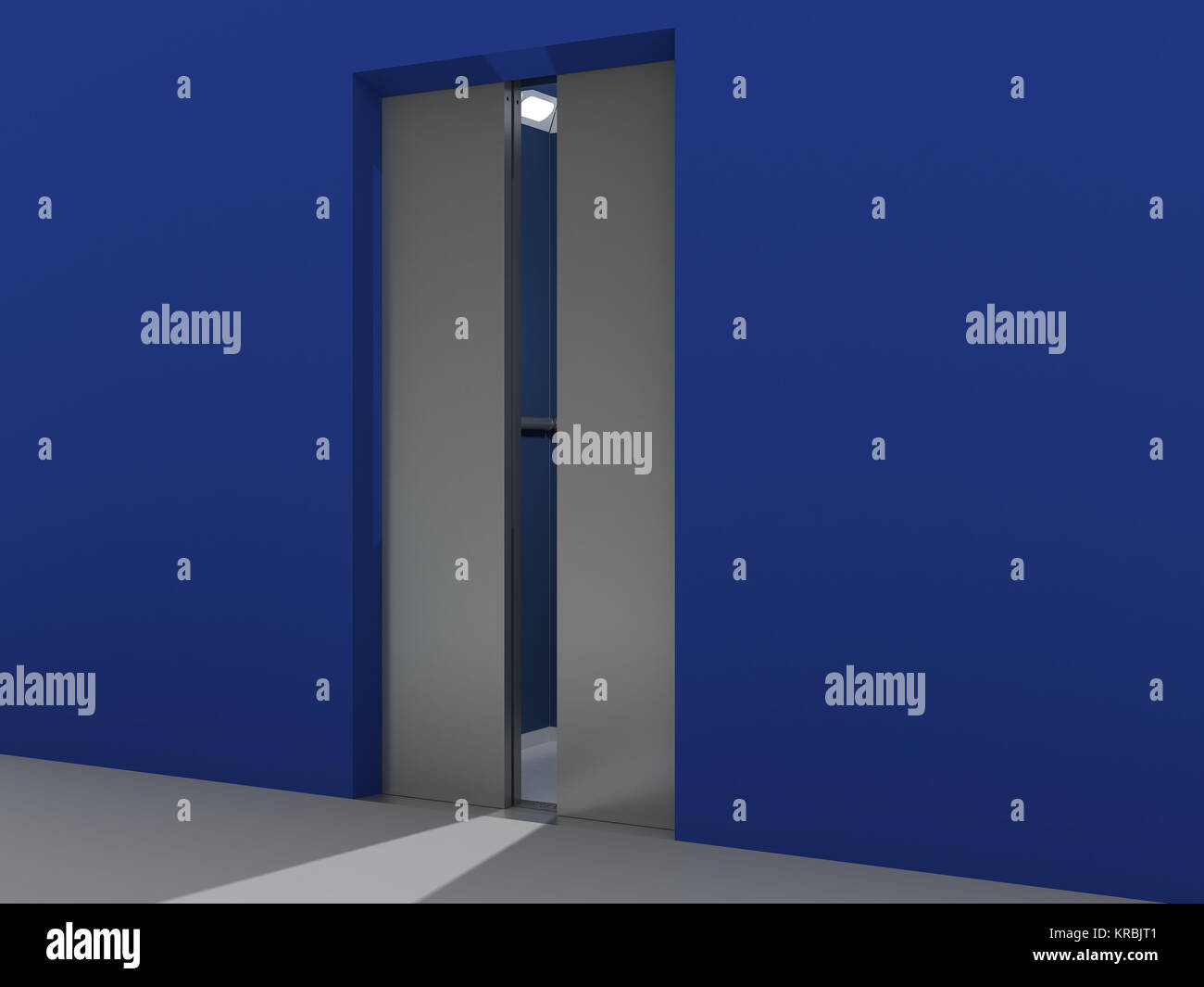 Illustration of Blue and gray Elevator Interior Stock Photo - Alamy