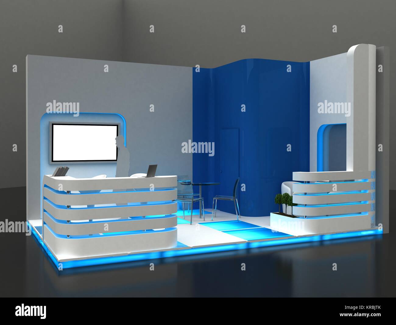 Exhibition Stand Kiosk Interior / Exterior Sample Stock Photo - Alamy