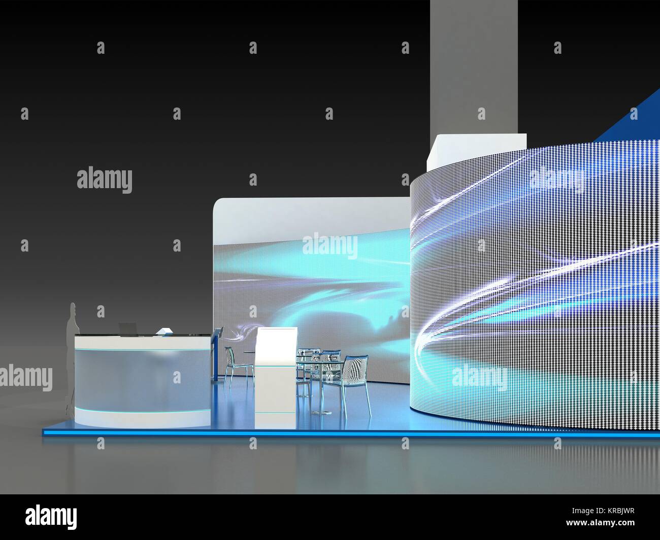 Exhibition Stand Interior - Exterior Sample Stock Photo - Alamy