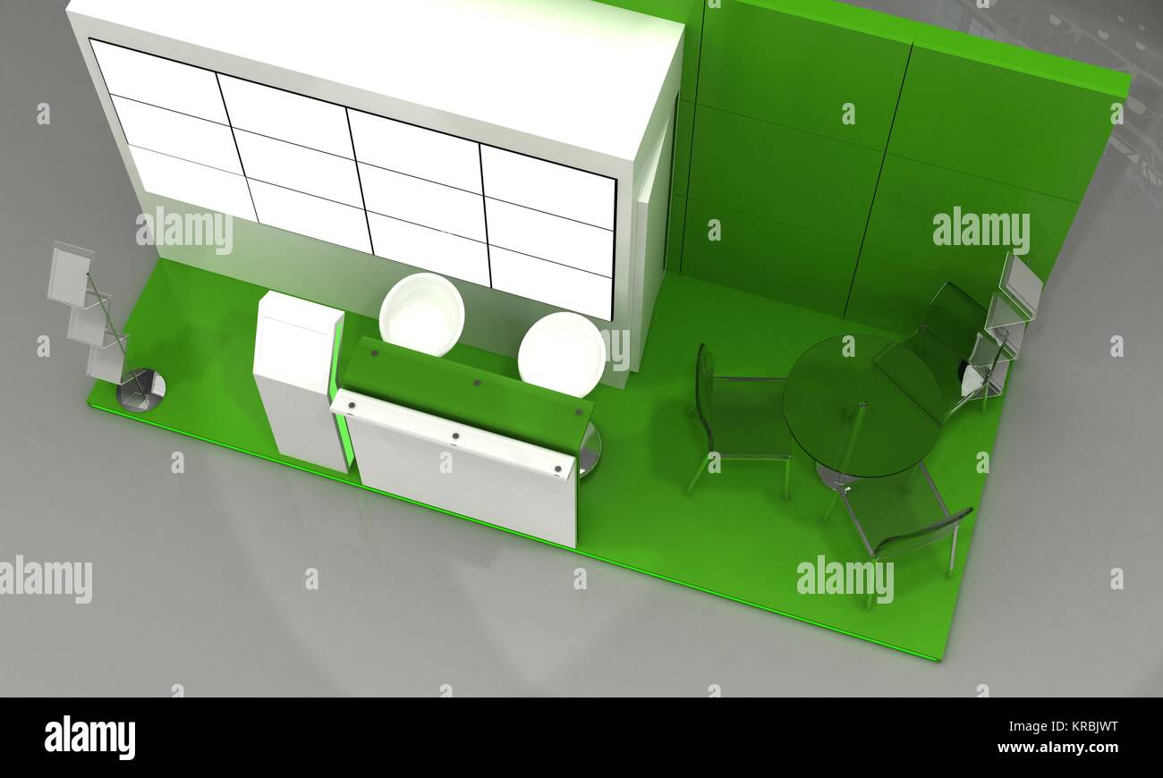 Exhibition Stand Interior - Exterior Sample Stock Photo - Alamy