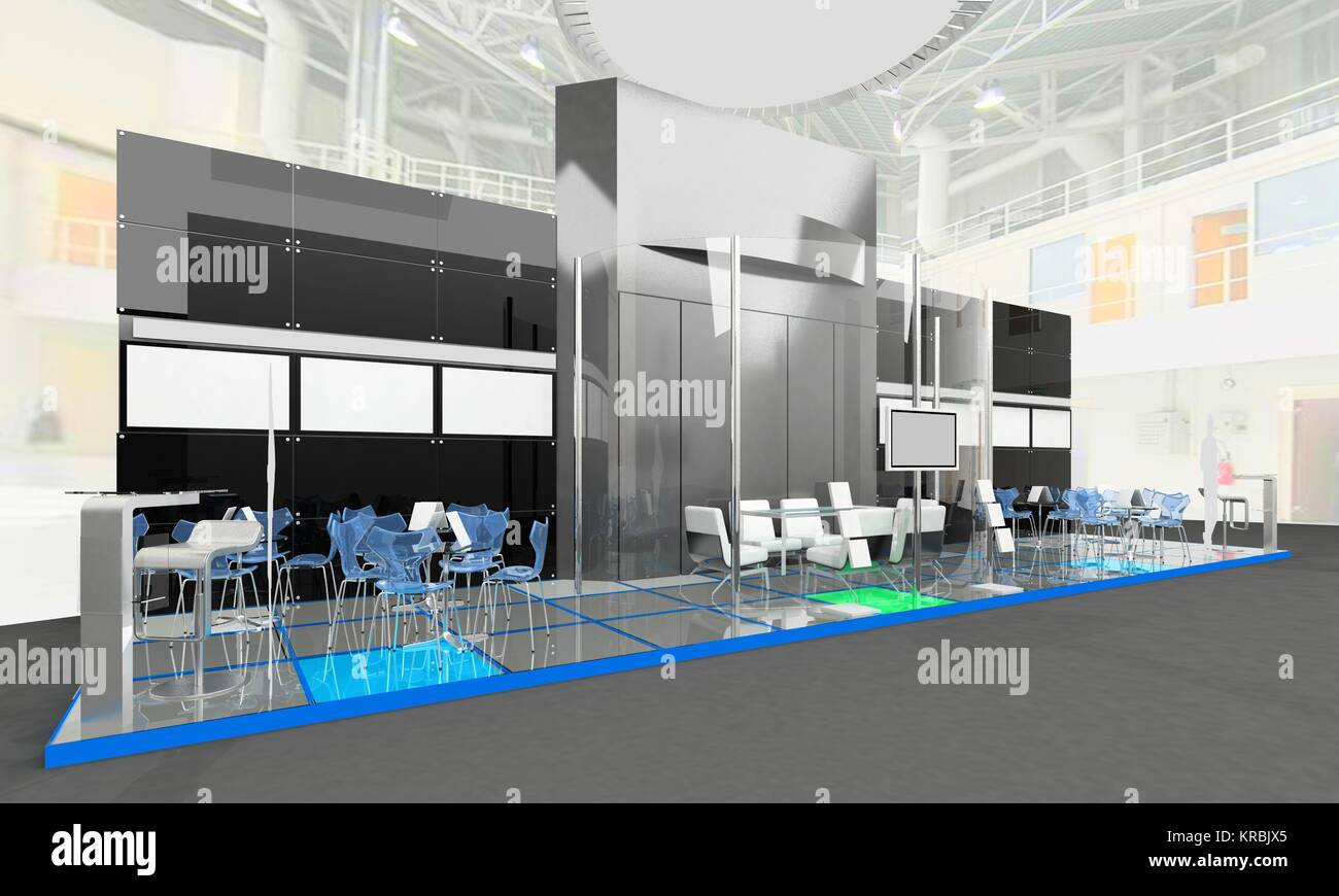 Exhibition Stand Interior - Exterior Sample Stock Photo - Alamy
