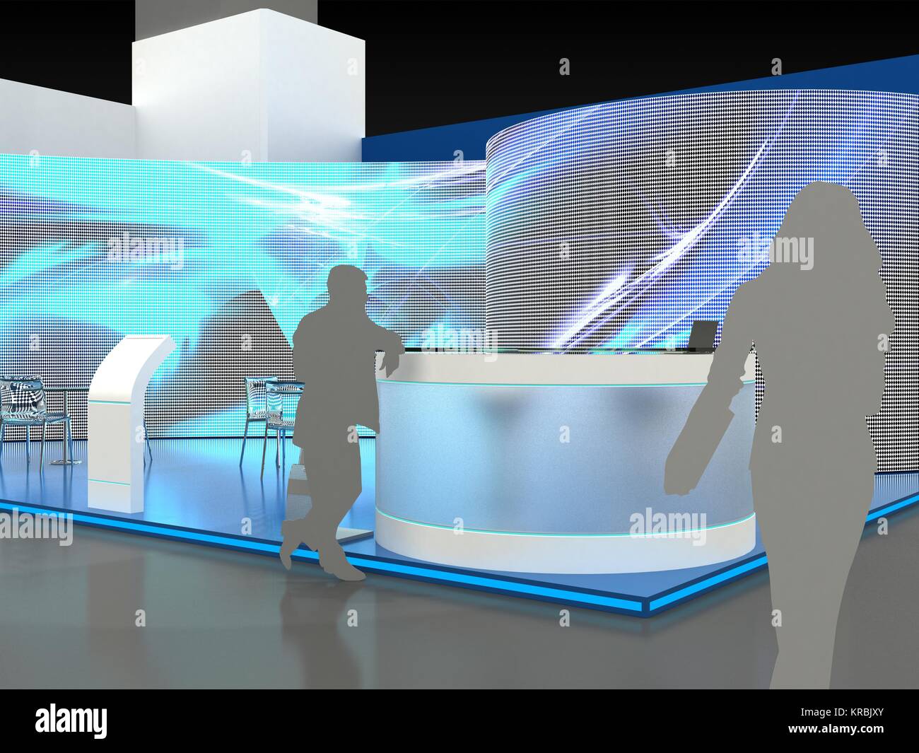 Exhibition Stand Interior - Exterior Sample Stock Photo - Alamy