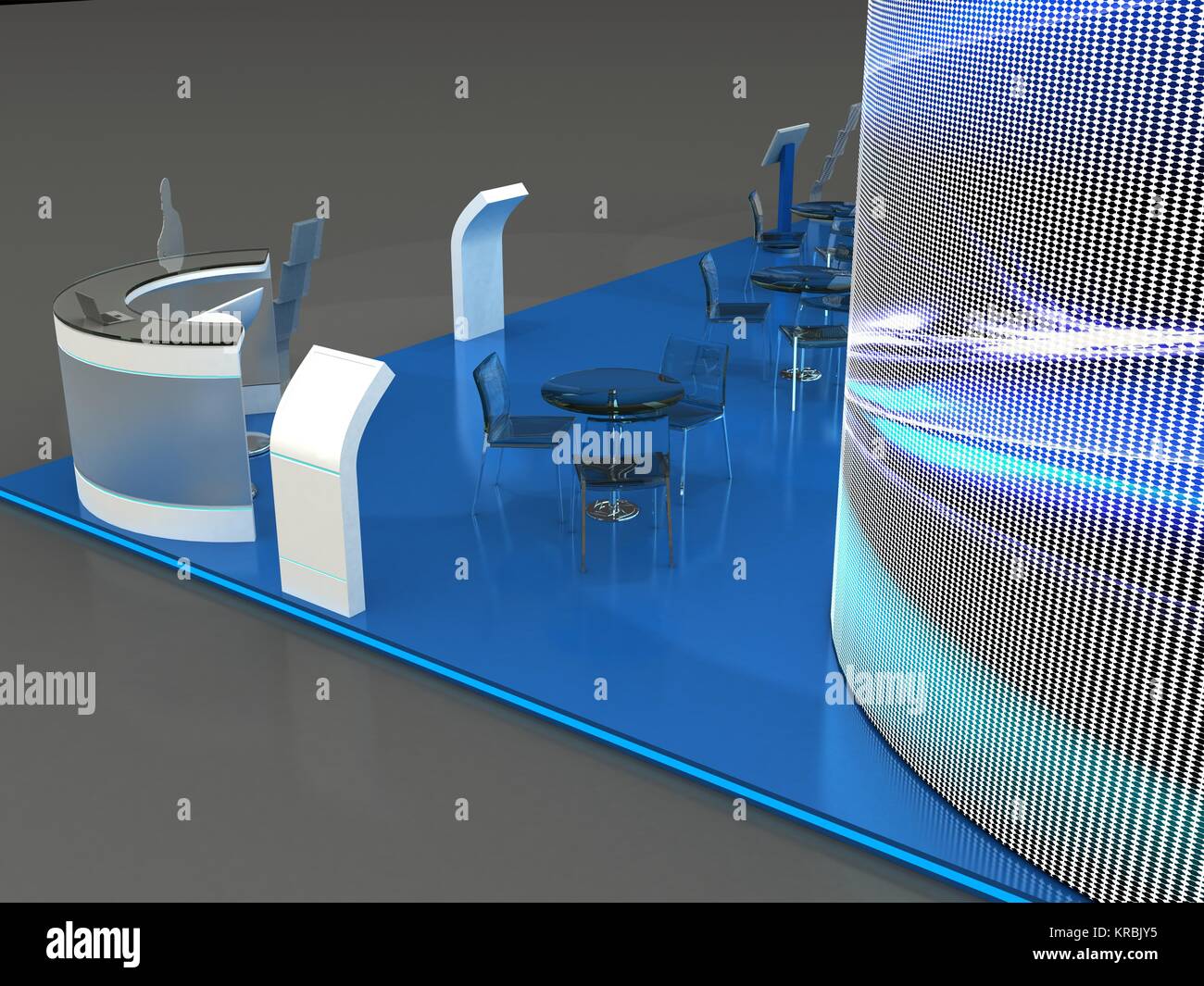 Exhibition Stand Interior - Exterior Sample Stock Photo - Alamy