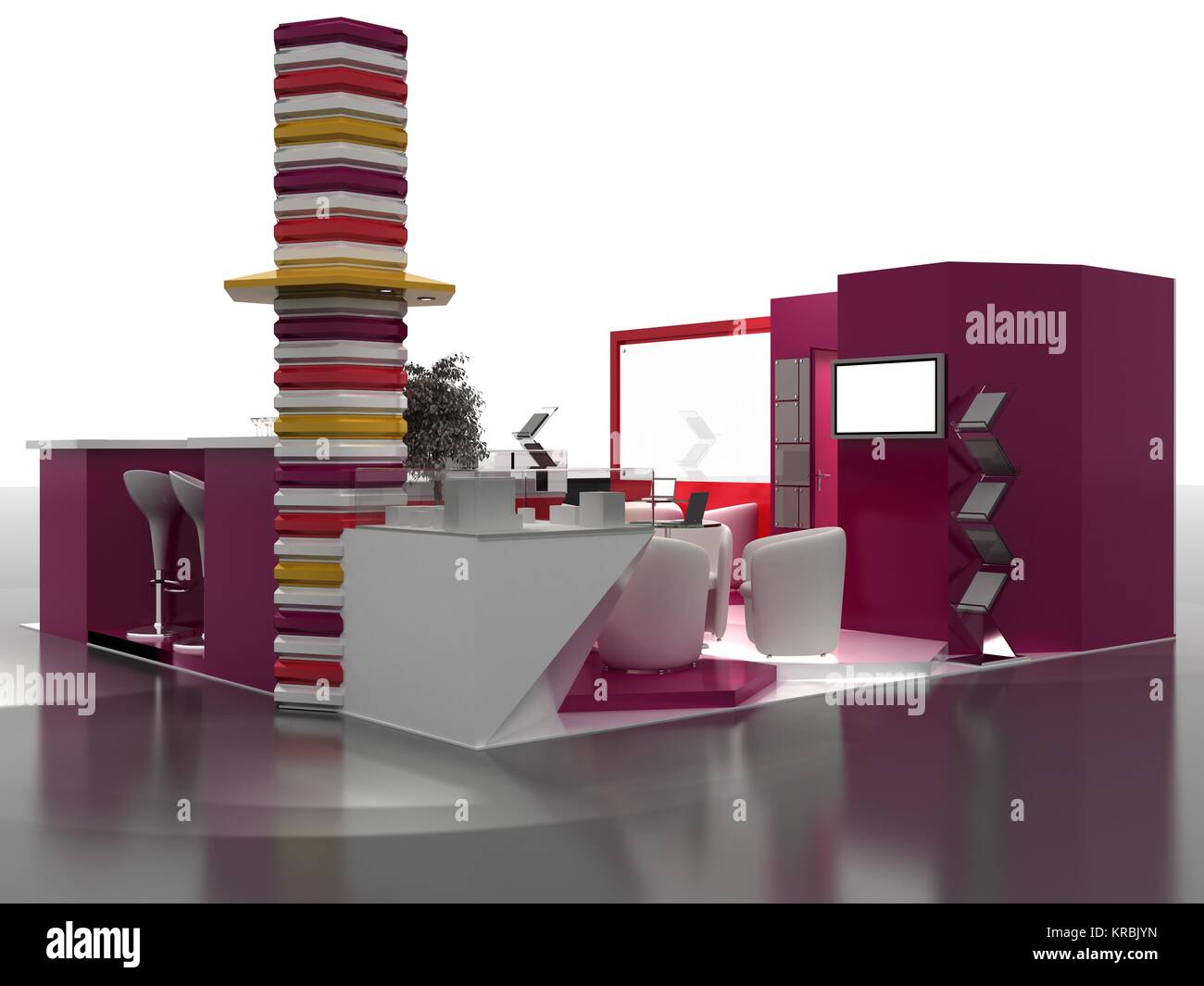 Exhibition Stand Interior Sample - Interiors Series . 3D Stock Photo ...