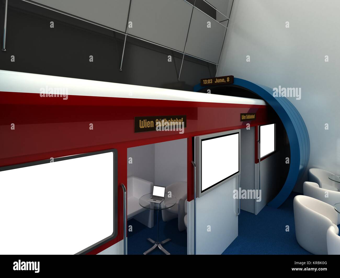 Exhibition Stand Interior Sample - Computer Art 3D Series Stock Photo ...