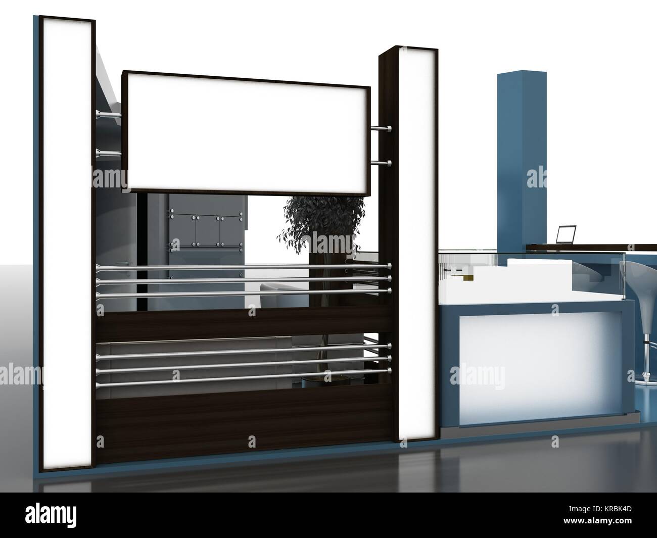 Exhibition Stand Kiosk Interior / Exterior Sample Stock Photo - Alamy