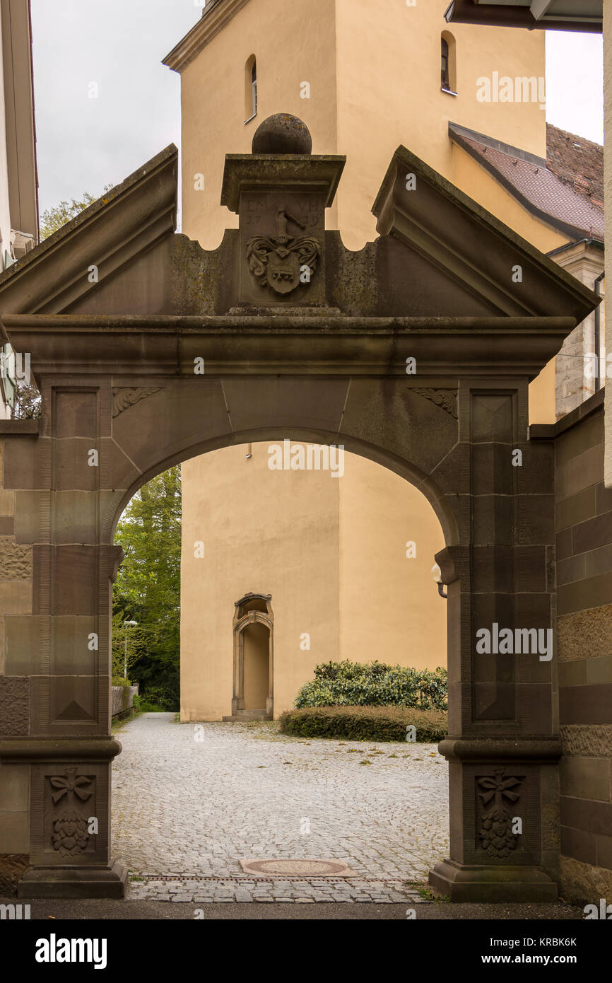 Entrance of the church with big and high walls Stock Photo - Alamy