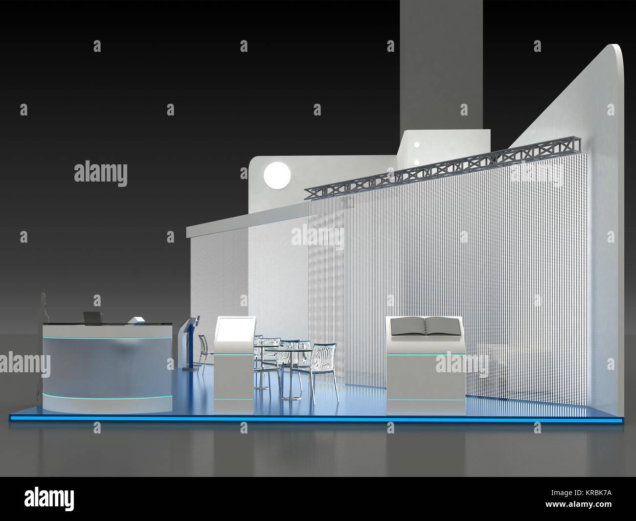 Exhibition Stand Kiosk Interior Exterior Stock Photo - Alamy