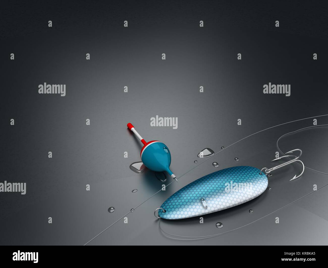 High Quality Fishing Set - Computer Art 3D Series Stock Photo - Alamy